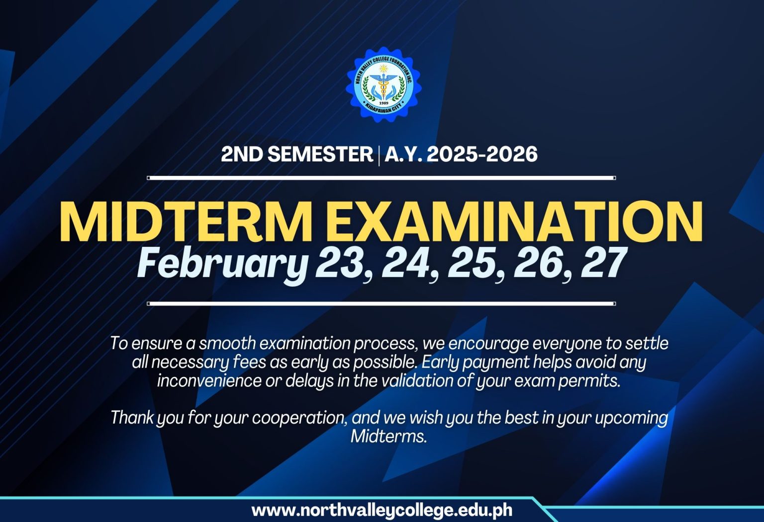 MIDTERM EXAMINATION (2nd Semester A.Y. 2025-2026) – North Valley College